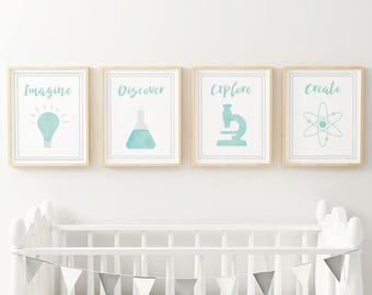 Science wall art | Etsy