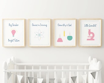 Science Classroom Decor Printable Nursery Art Turquoise - Etsy