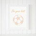 Girls Soccer Poster Printable / Blush Pink Gold Sports Nursery | Etsy