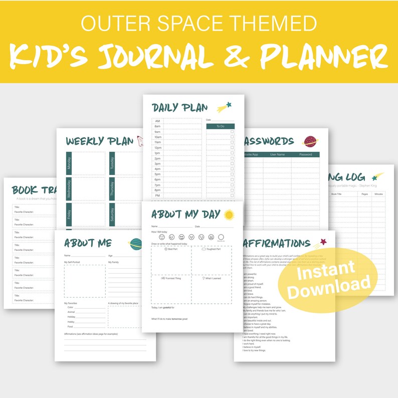 Homeschool Planner Printable Daily Planner Pages Kids - Etsy