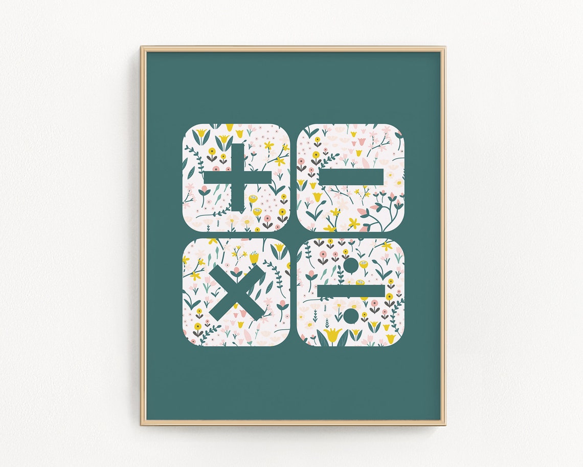 Math classroom decor Math teacher gifts Mathematics art | Etsy