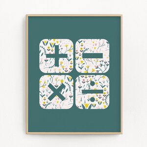 Math Classroom Decor, Math Teacher Gifts, Mathematics Art, High School ...