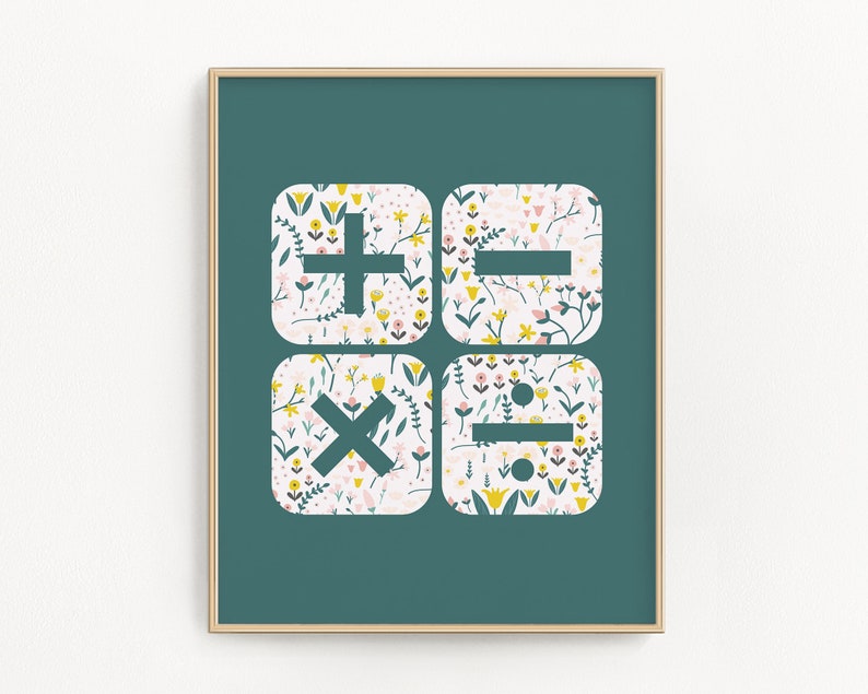 Math classroom decor Math teacher gifts Mathematics art | Etsy