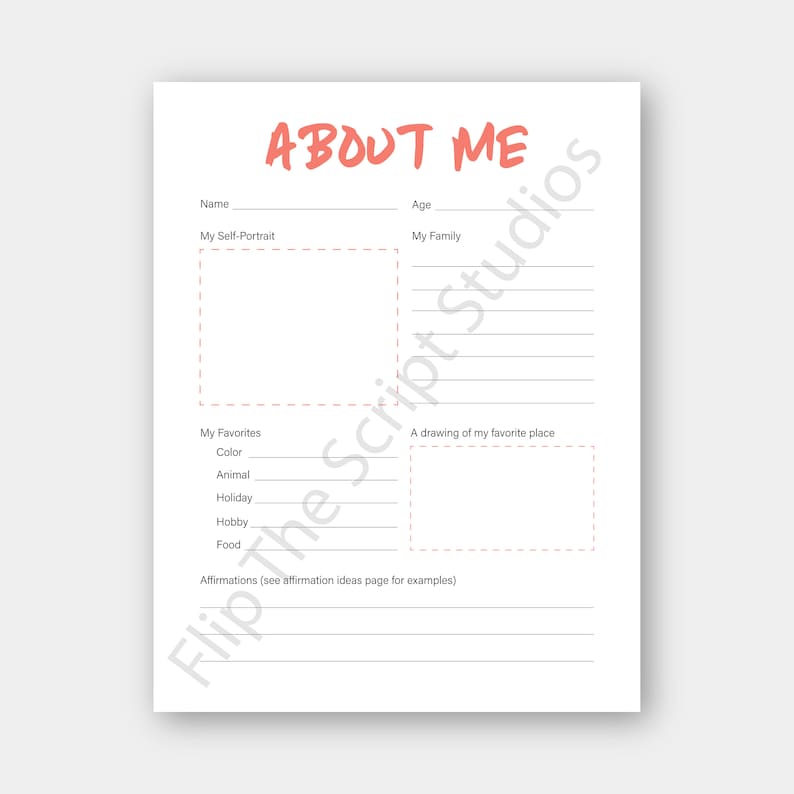 Printable Journal Pages Girl Daily Journal Download Kids - Etsy