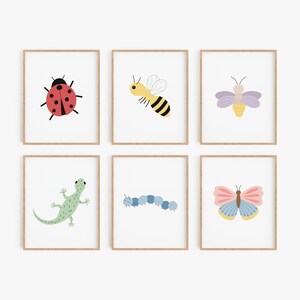Garden Animal Wall Art, 6 Piece Set of Digital Downloads Featuring ...