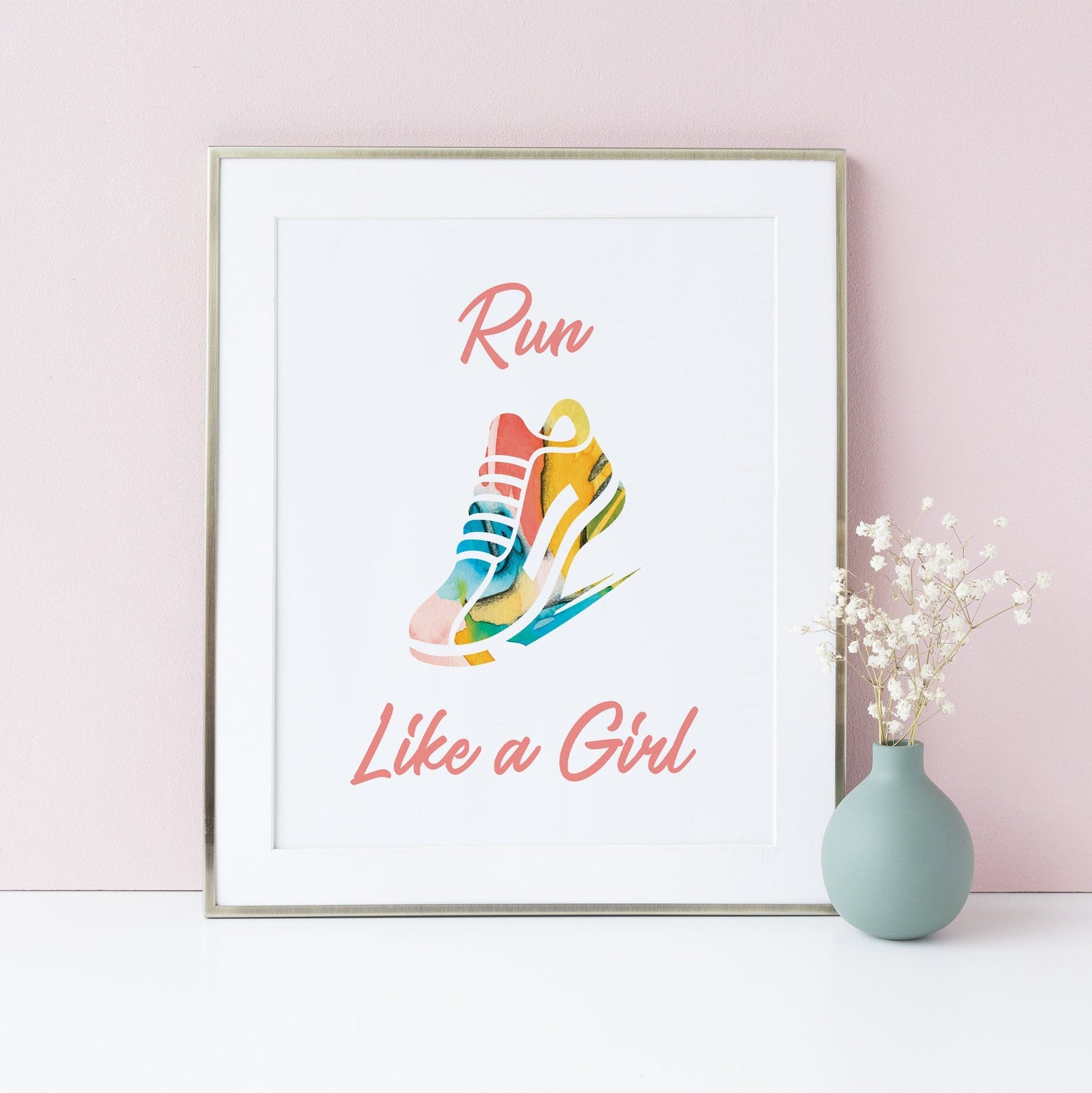 Running Art Print Girls Track and Field Poster Cross Country - Etsy