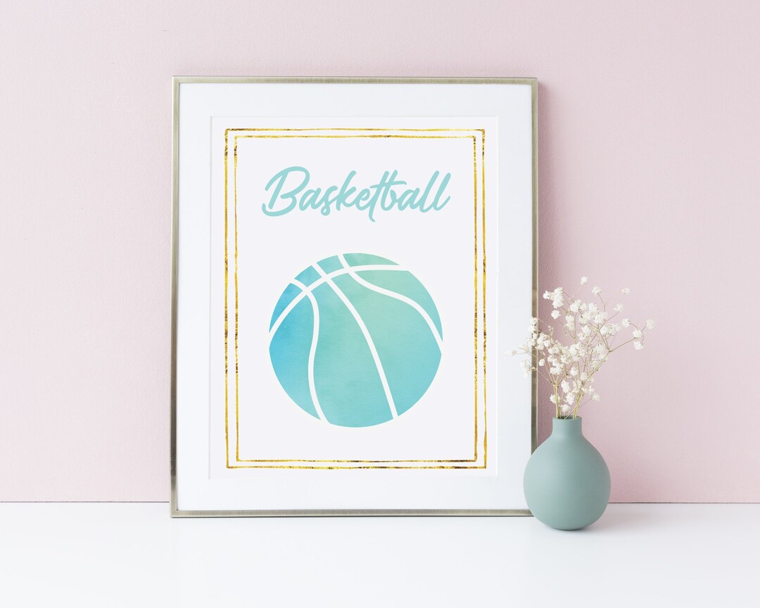 Printable Basketball Decor, Sports Artwork, Wall Art for Teen's Room ...