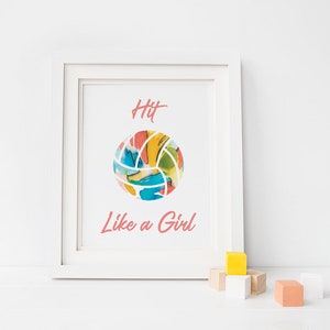 Volleyball Decor Art Print / Printable Sports Birthday Party ...