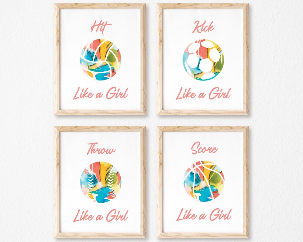 Sports Decor for Girl Nursery Female Athlete Gift Volleyball | Etsy