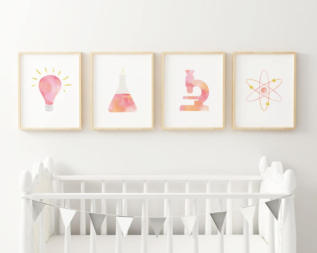 Science Themed Nursery, Homeschool Printable Art, Kids Room Wall Art ...