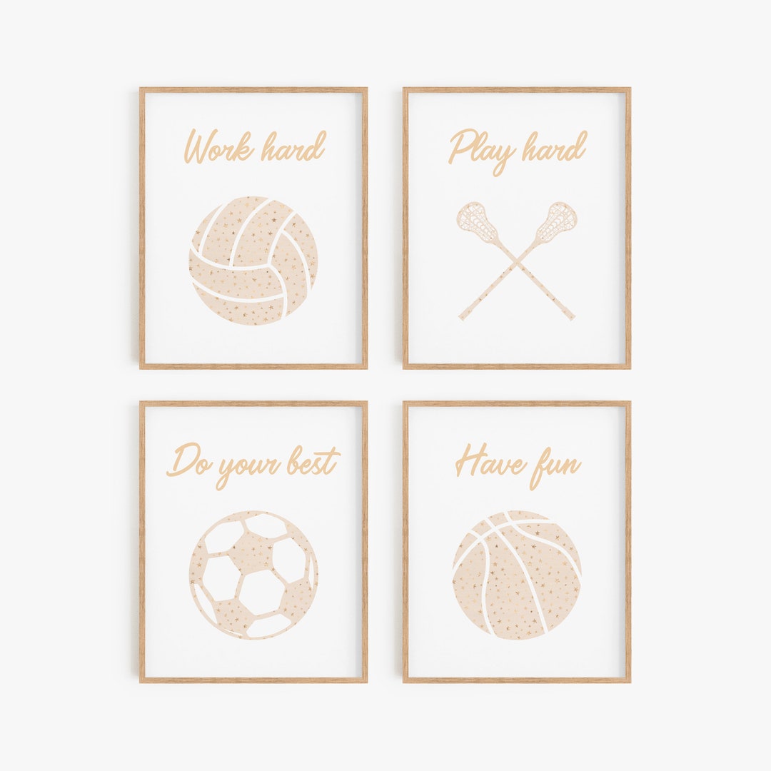 Girls Sports Wall Decor, Lacrosse Poster, Volleyball Artwork, Soccer ...