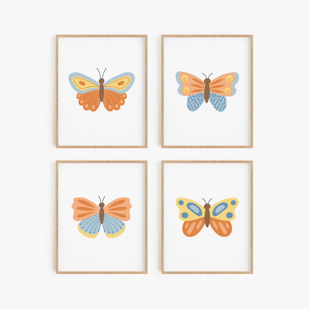 Printable Butterfly Posters, Boho Nursery Decor Boy, Butterfly Kids ...