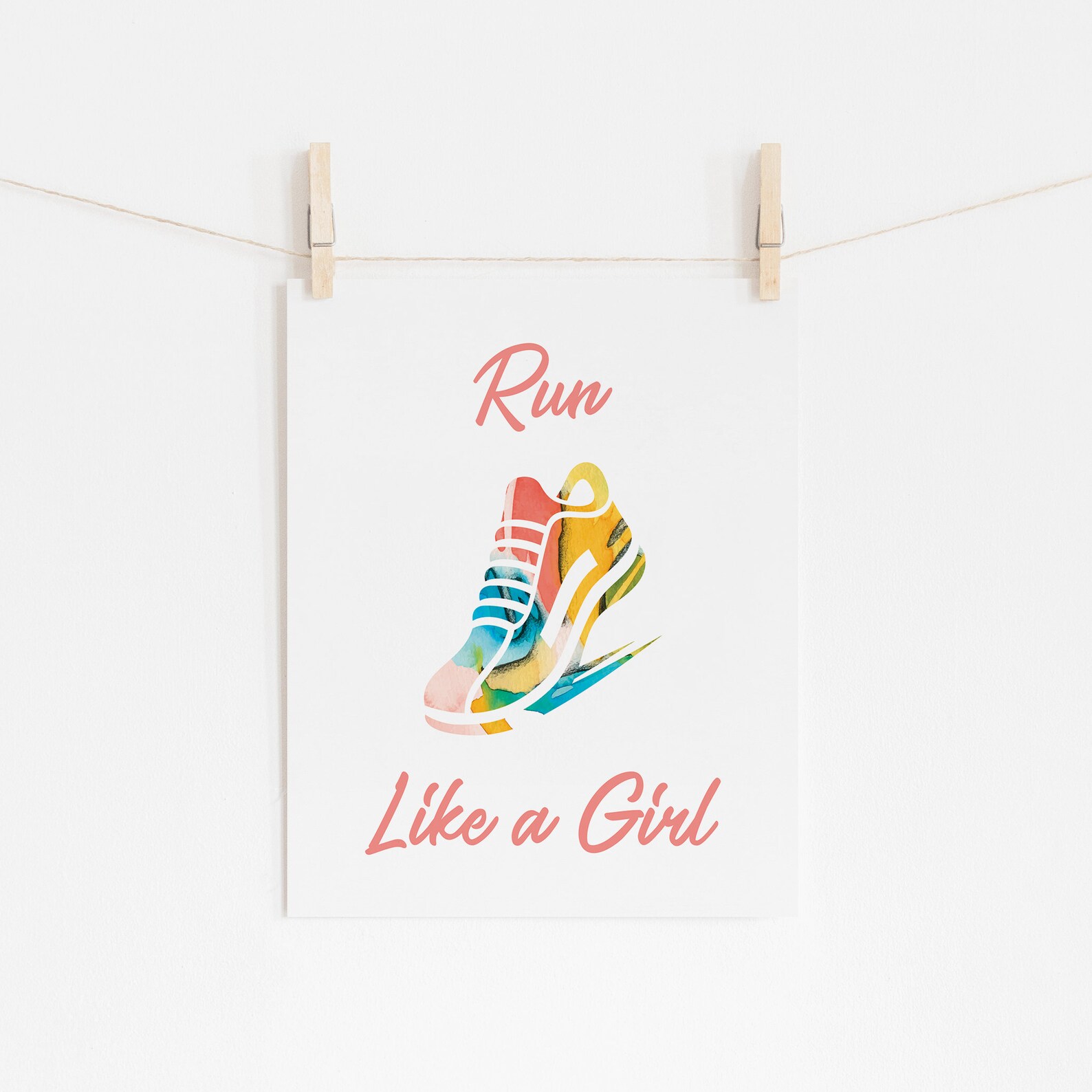 Running Art Print Girls Track and Field Poster Cross Country | Etsy