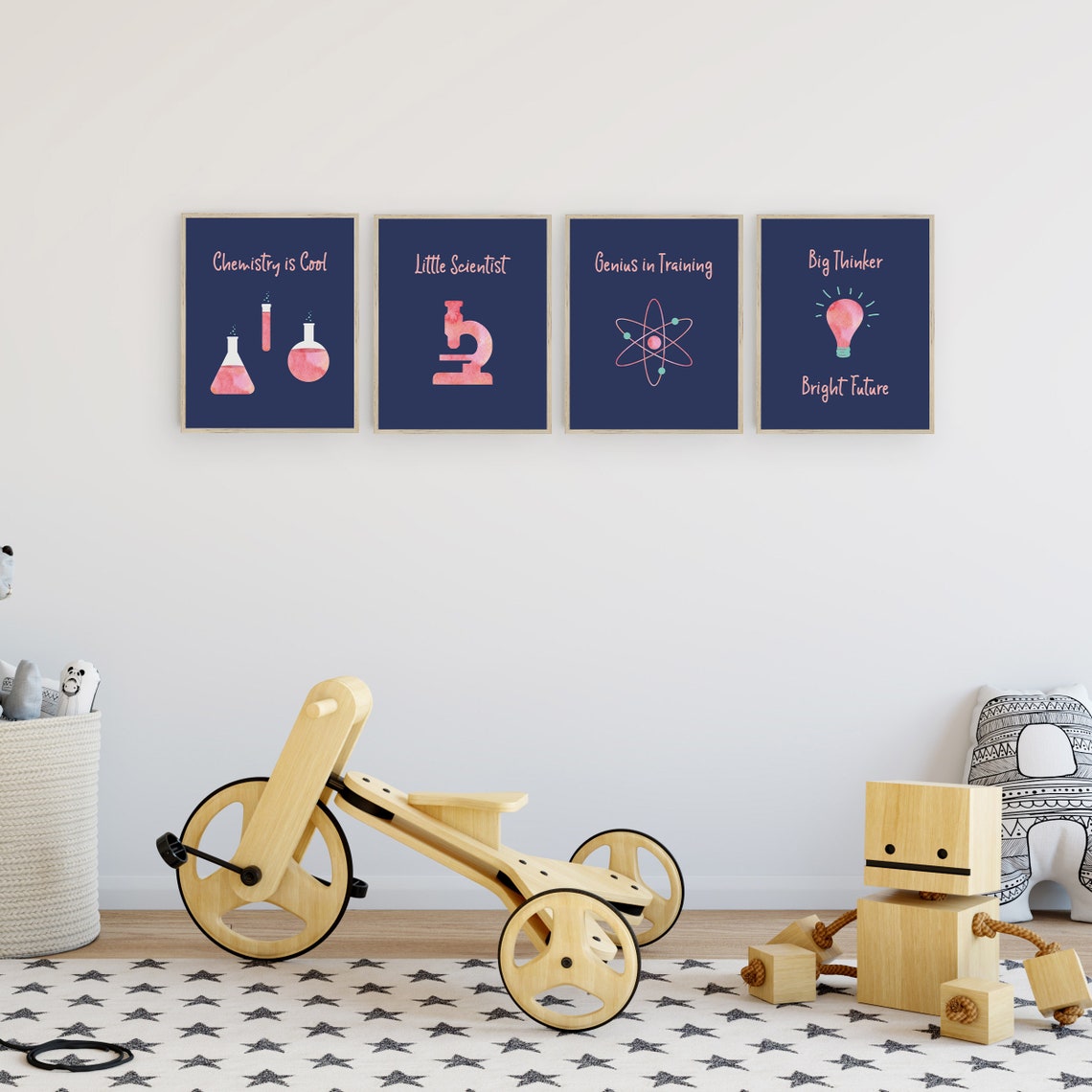 Science Wall Art for Kids Bedroom Science Themed Nursery | Etsy