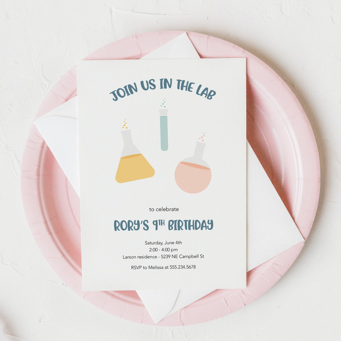 Science Birthday Party Invitations Chemistry Birthday | Etsy