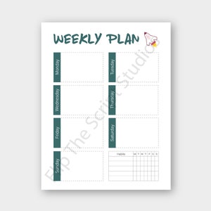 Space Themed Kids Planner Printable, Homeschool Schedule, Daily ...