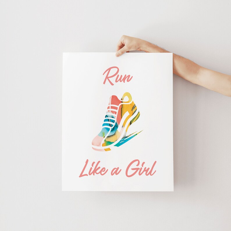 Running Art Print Girls Track and Field Poster Cross Country - Etsy