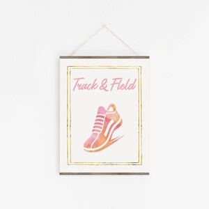 Track and Field Poster, Track Athlete Gift for Girls, Teen Room Art ...