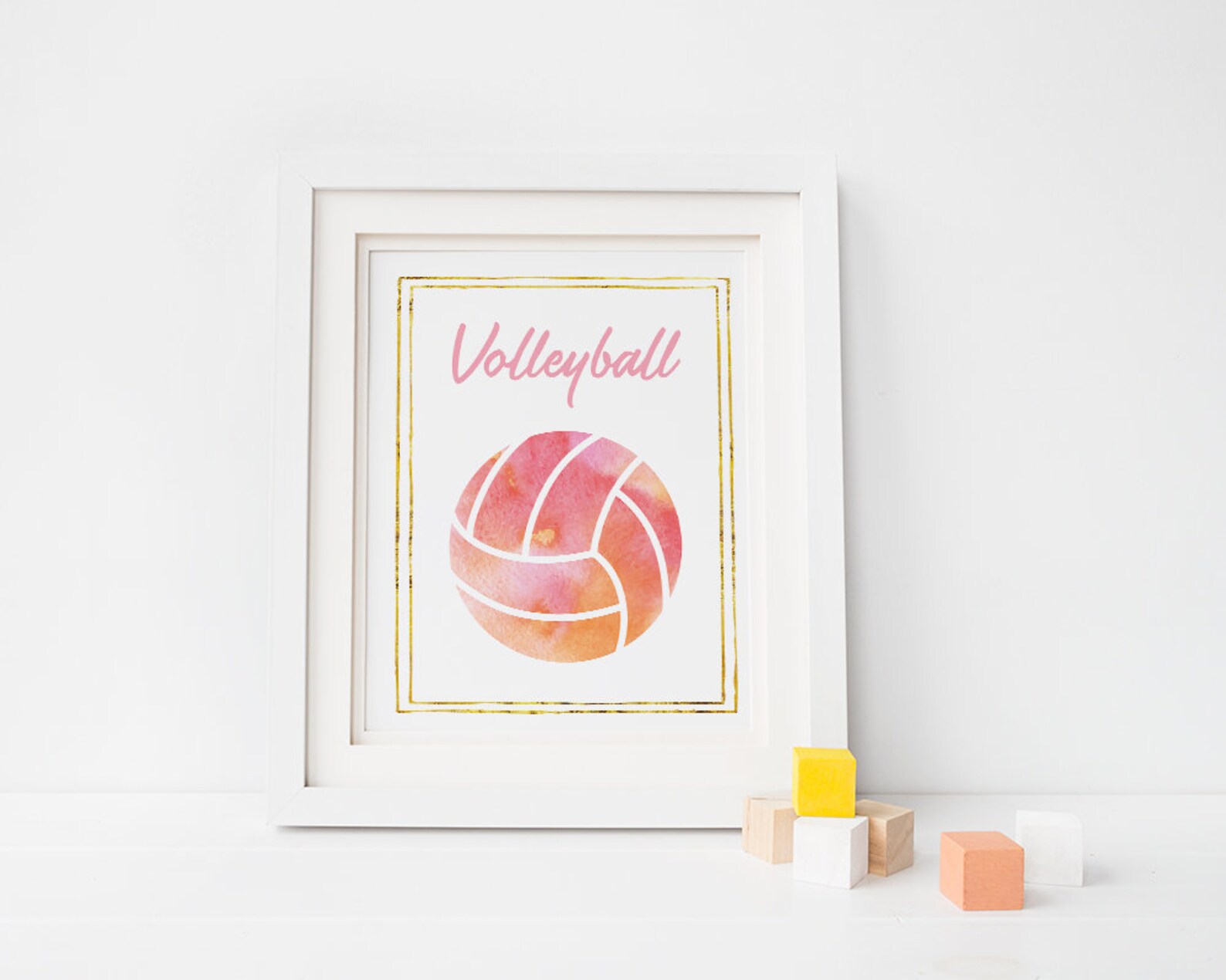Girls Volleyball Decor / Printable Sports Art / Volleyball Decorations ...