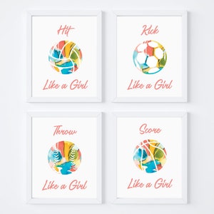 Sports Decor for Girl Nursery, Female Athlete Gift, Volleyball Art ...