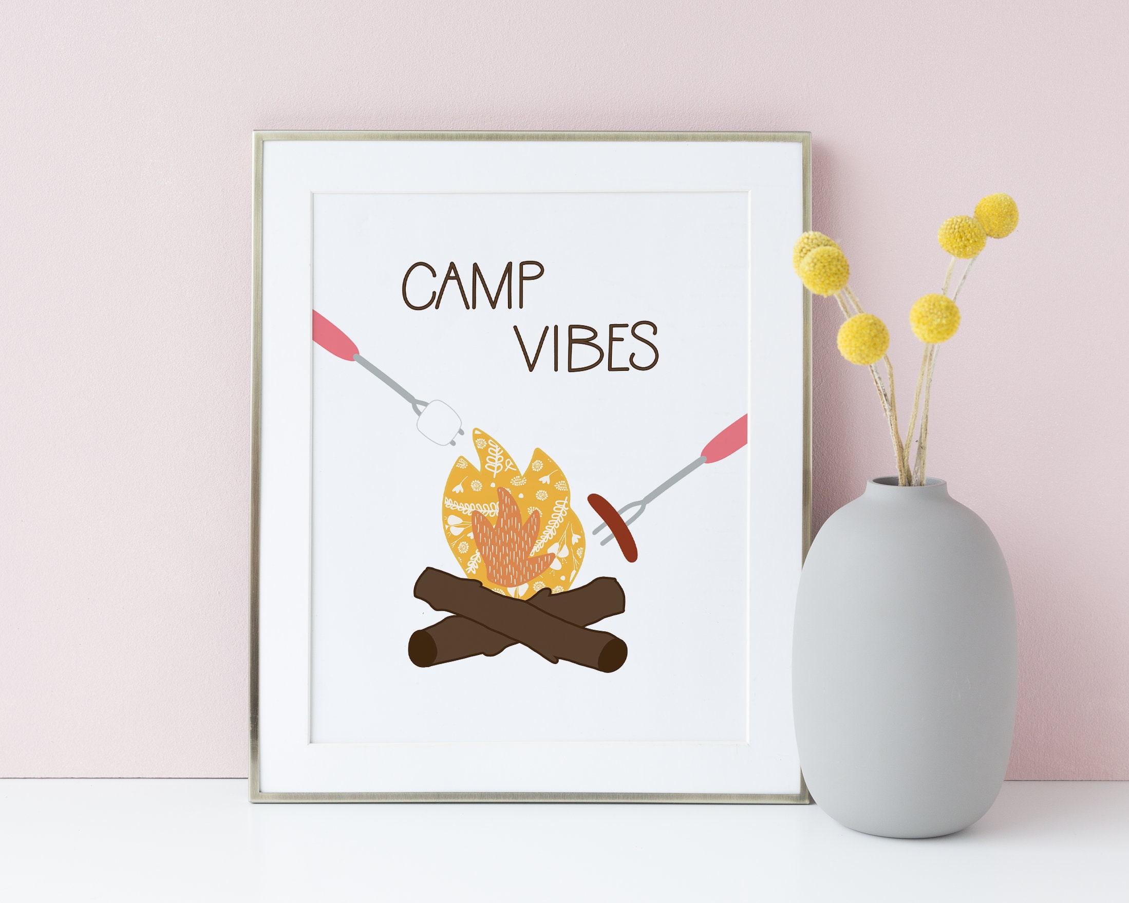Camping sign Printable camper decor Camping playroom | Etsy