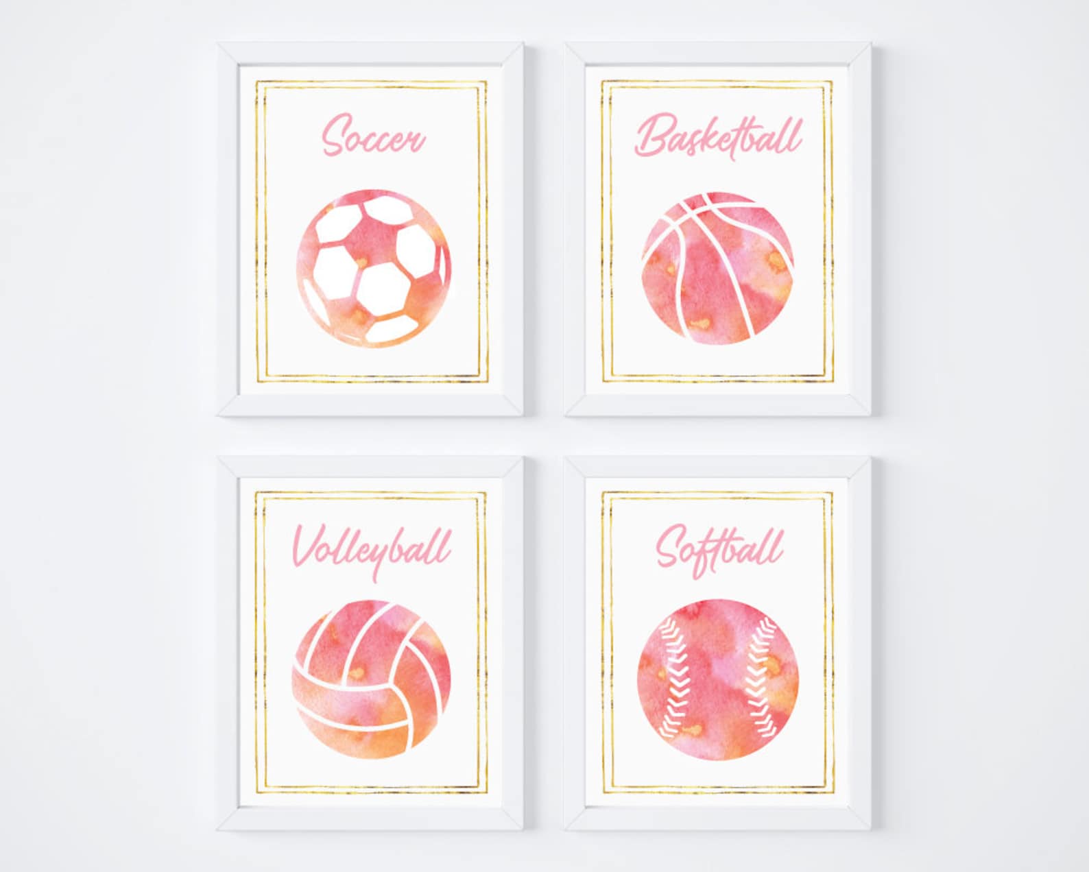Girls Sports Prints, Soccer Poster, Basketball Printables, Volleyball ...