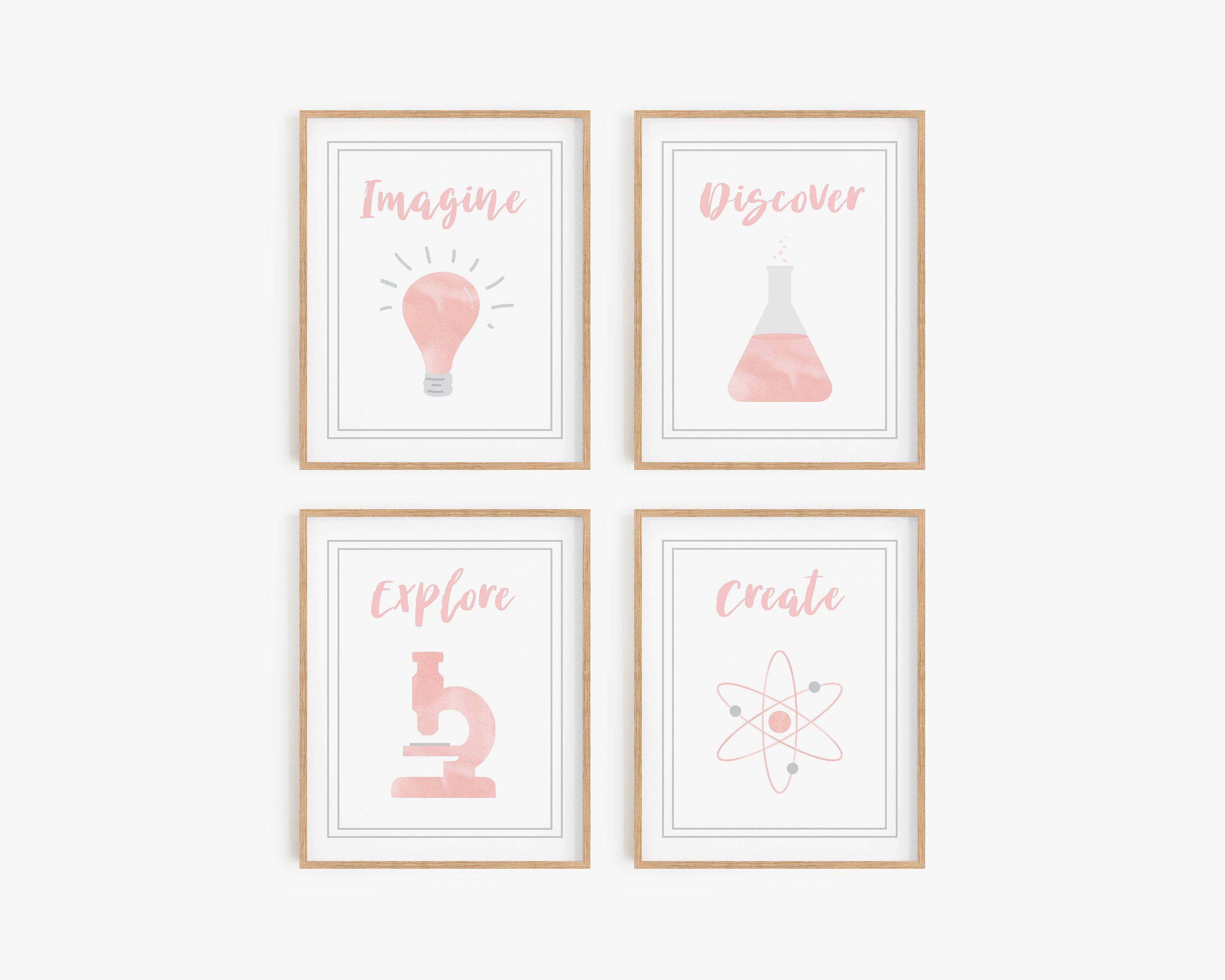 Science Nursery Printable Art Science Wall Decor for Girls - Etsy