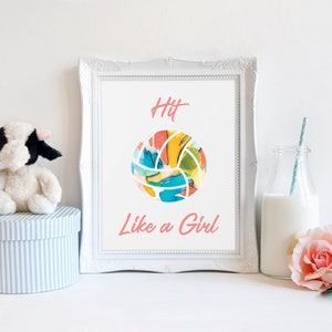 Volleyball Decor Art Print / Printable Sports Birthday Party ...
