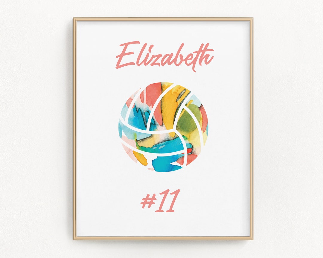 Girls Volleyball Gift, High School Volleyball Printable Poster ...