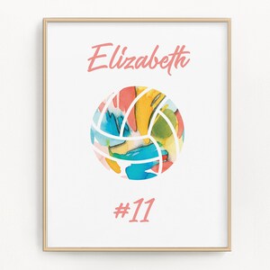 Girls Volleyball Gift, High School Volleyball Printable Poster ...