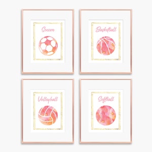 Girls Sports Prints, Soccer Poster, Basketball Printables, Volleyball ...