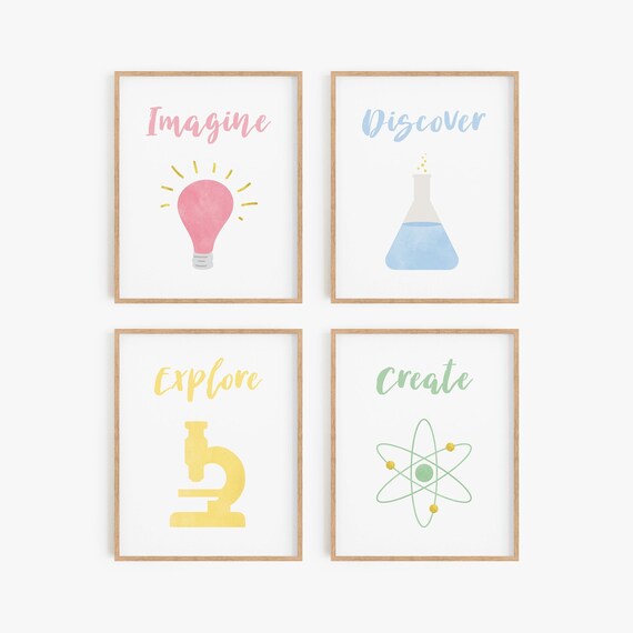 Kids Science Wall Art Digital Download Science Poster | Etsy