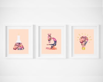 Science Classroom Decor Printable Nursery Art Turquoise | Etsy