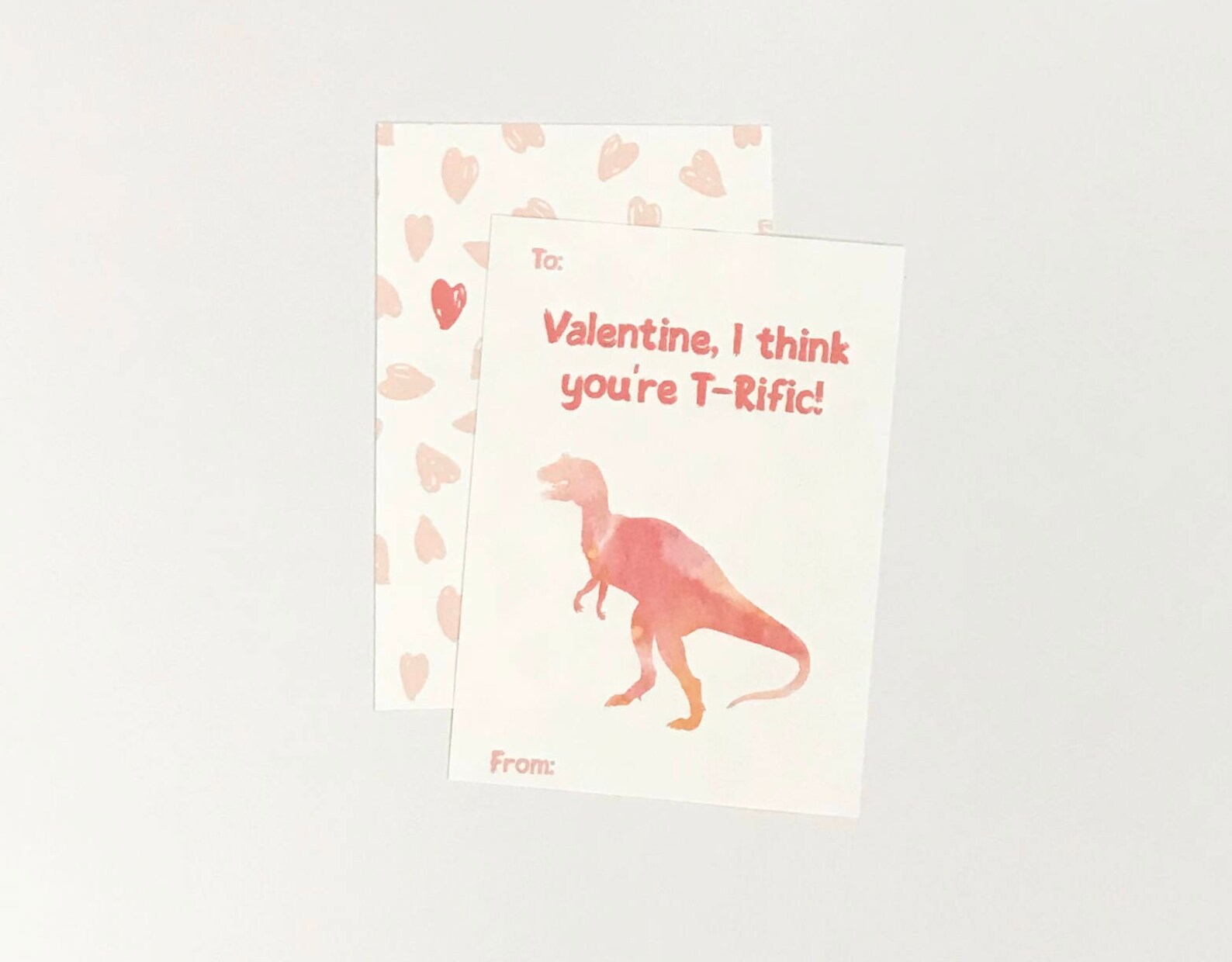 Kids Valentines for School / Girl Dinosaur Valentines / | Etsy
