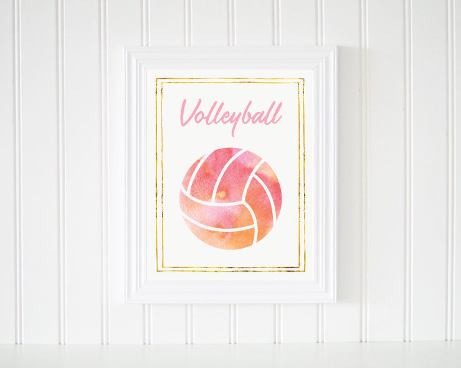 Girls Volleyball Decor / Printable Sports Art / Volleyball Decorations ...