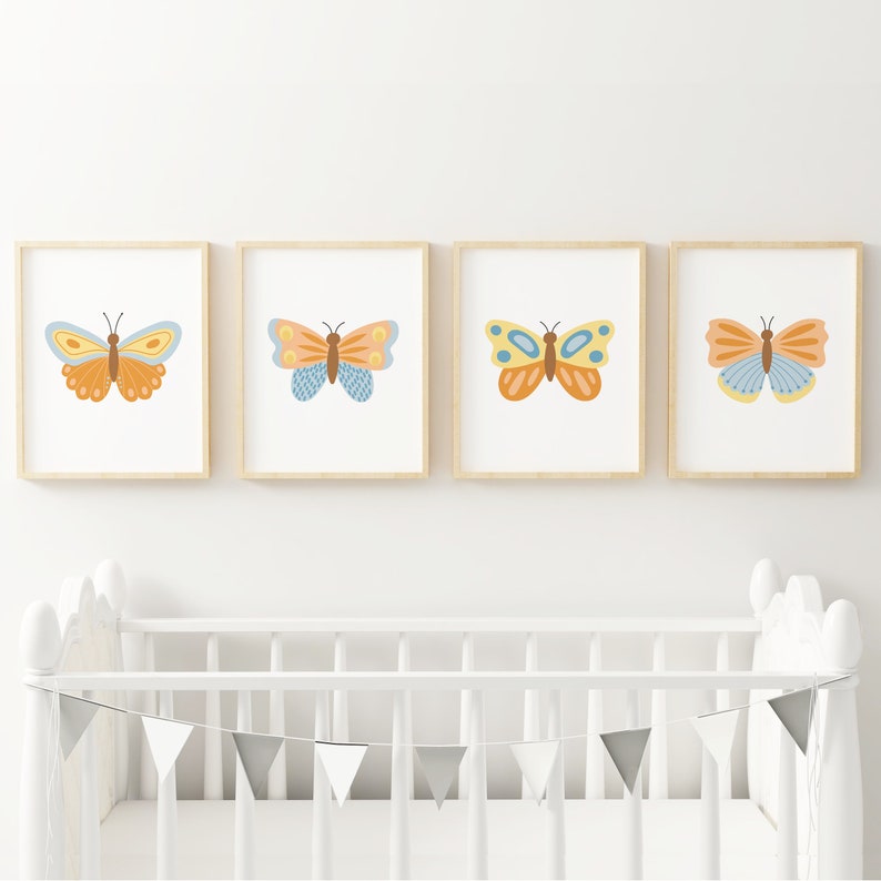 Printable Butterfly Posters Boho Nursery Decor Boy Butterfly | Etsy