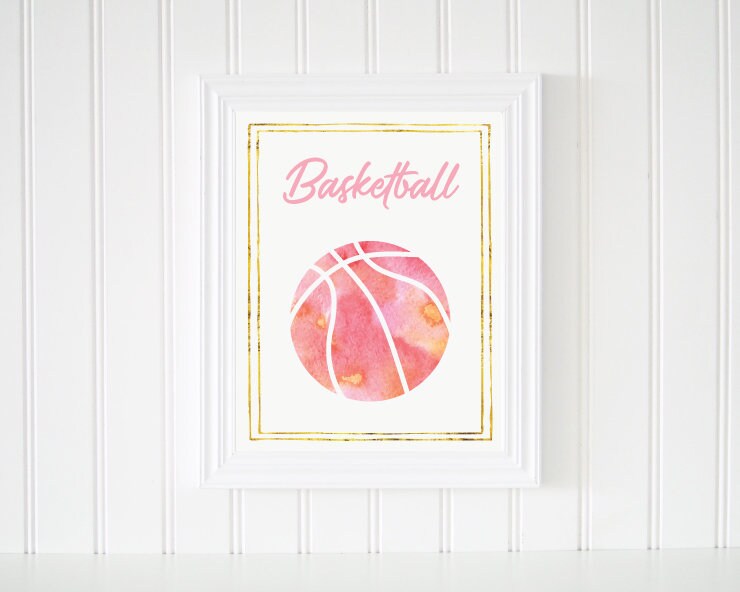 Girls Basketball Decor / Printable Sports Art / Basketball - Etsy