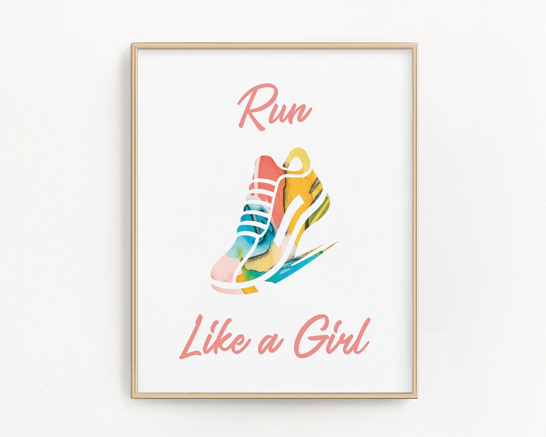 Running Art Print, Girls Track and Field Poster, Cross Country ...