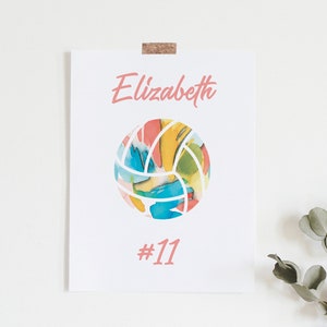 Girls Volleyball Gift, High School Volleyball Printable Poster ...
