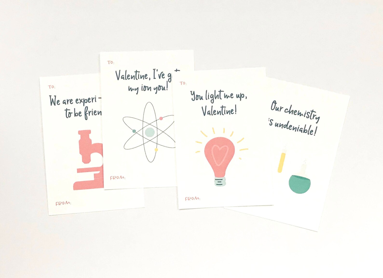 Science Valentine Card Printable Valentines Classroom - Etsy