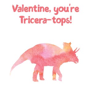 Dinosaur Valentine Card, Printable Valentine Card for Kid, Classroom ...