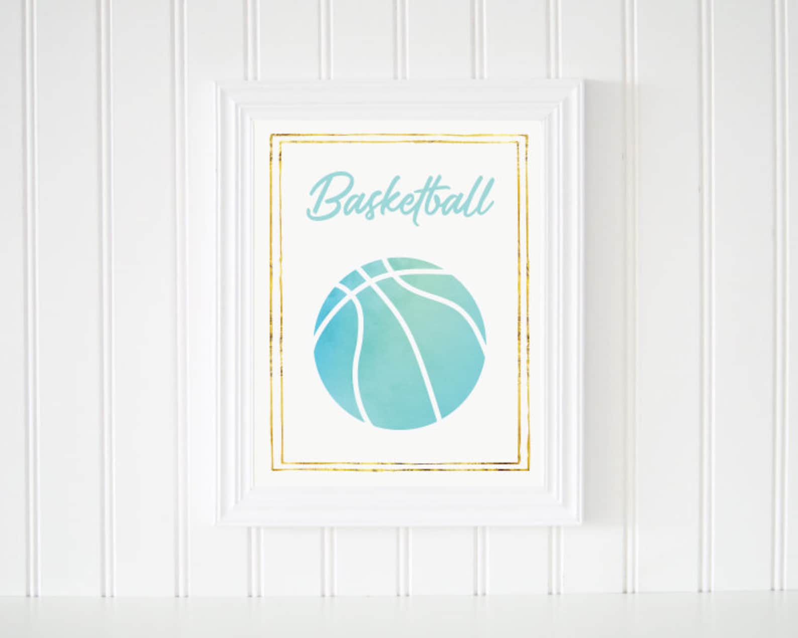 Printable Basketball Decor, Sports Artwork, Wall Art for Teen's Room ...