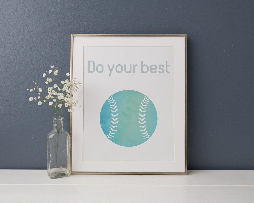 Softball Art / Printable Gender Neutral Nursery Decor / Sports Nursery ...