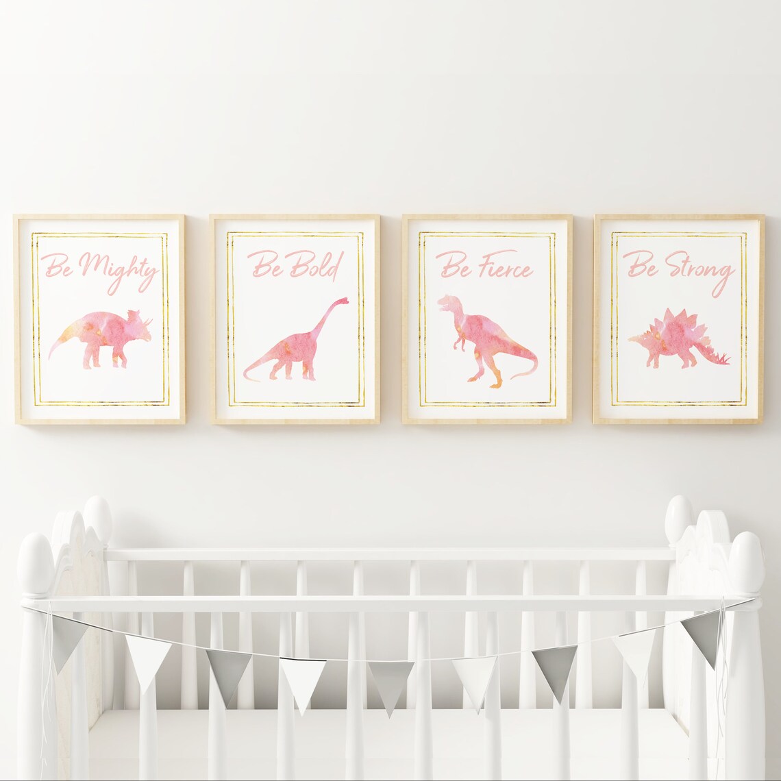 Dinosaur Girl Nursery Decor Dinosaur Baby Shower Dinosaur - Etsy