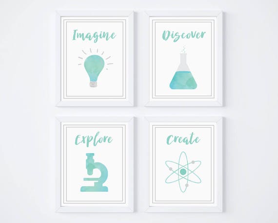 Science Classroom Posters / Inspirational Quotes Art Prints / | Etsy