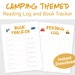 Camping Themed Kids Worksheet, Kids Reading Log, Book Tracker, Summer ...
