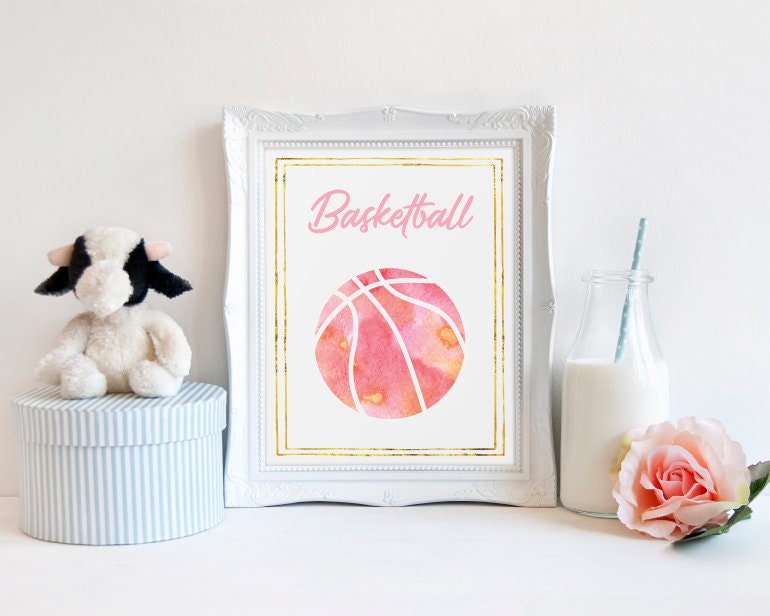 Girls Basketball Decor / Printable Sports Art / Basketball - Etsy