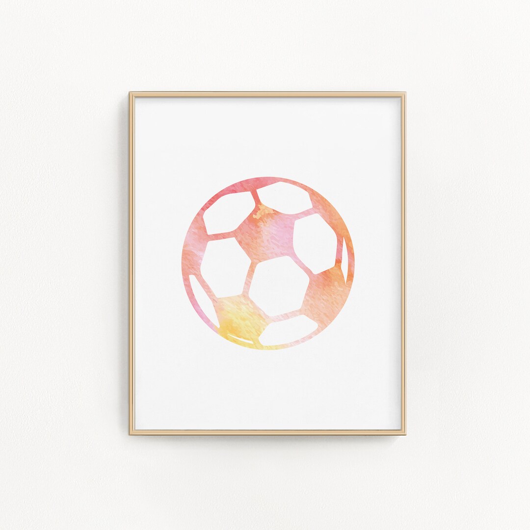 Soccer Poster, Printable Soccer Wall Art, Girls Sports Poster - Digital ...