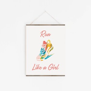 Running Art Print, Girls Track and Field Poster, Cross Country ...