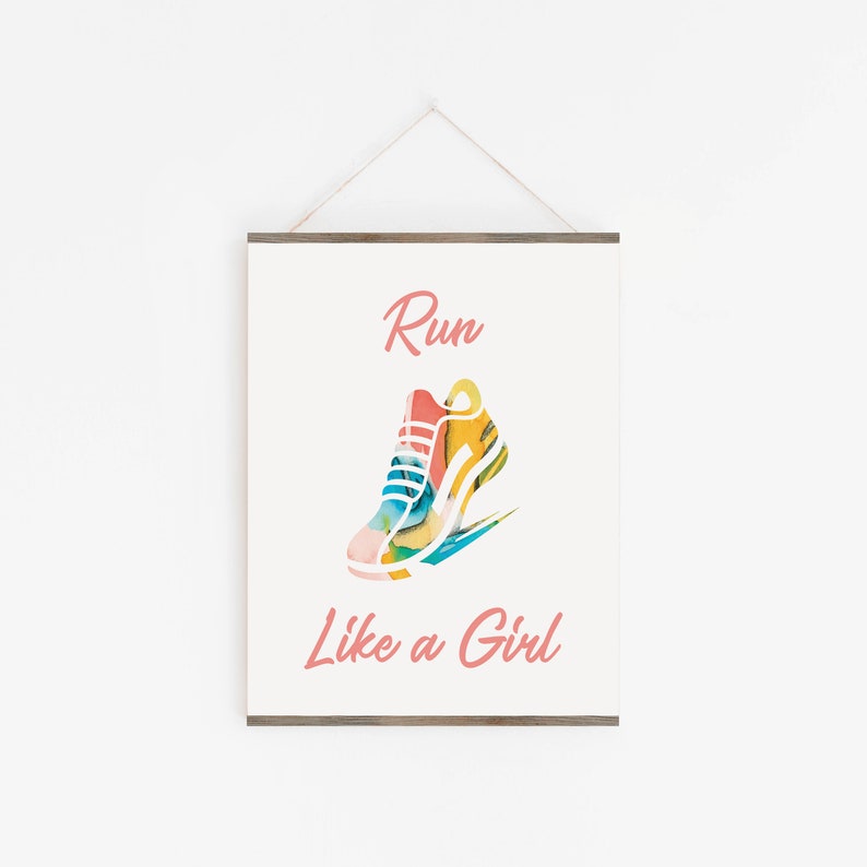 Running Art Print Girls Track and Field Poster Cross Country - Etsy